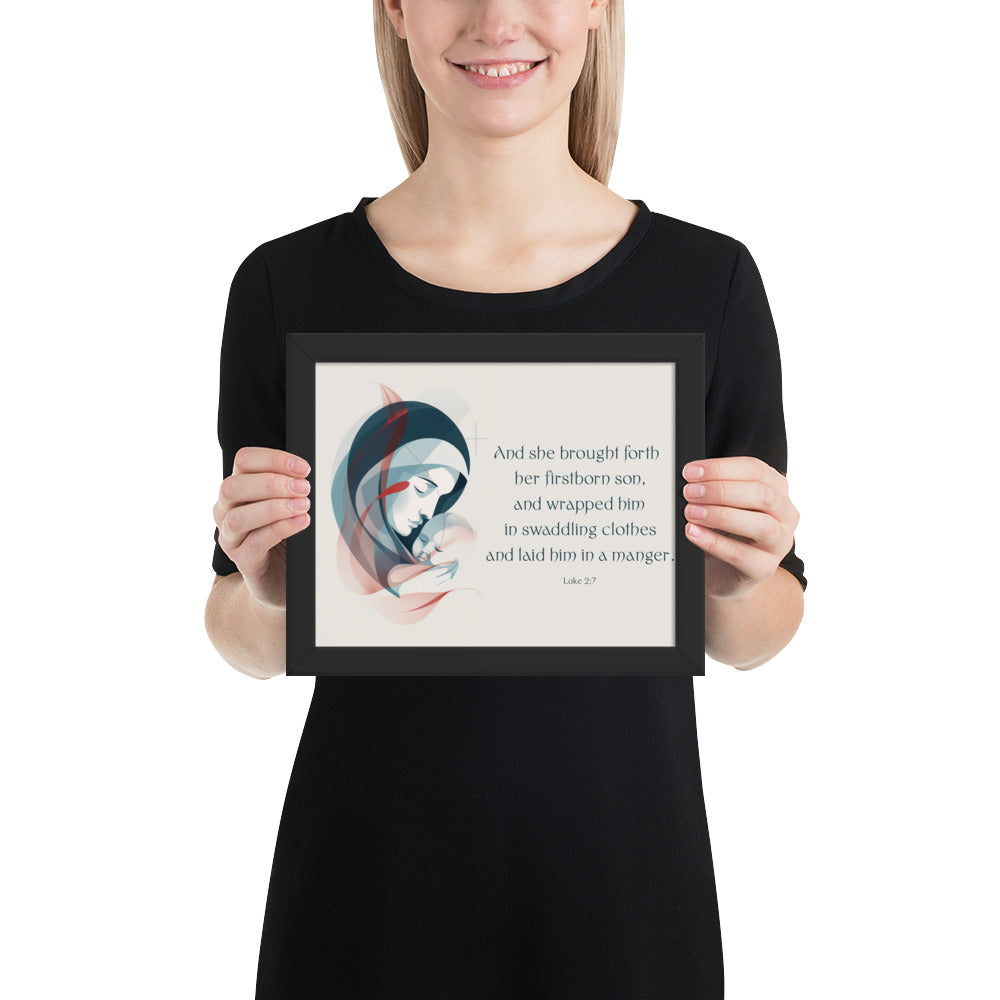 Luke 2:7 Framed Poster | Crusaders Of The Faith